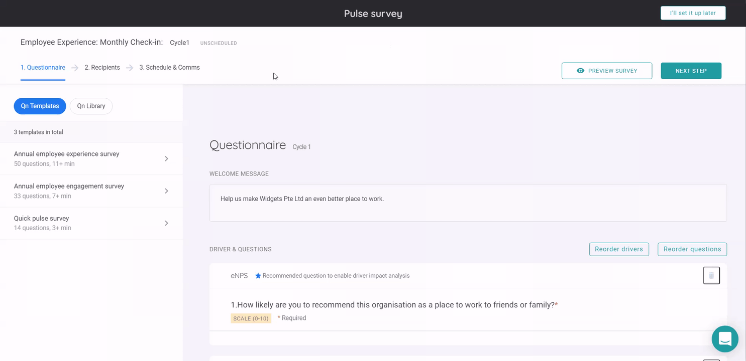 Creating A Survey (Step 1): Questions